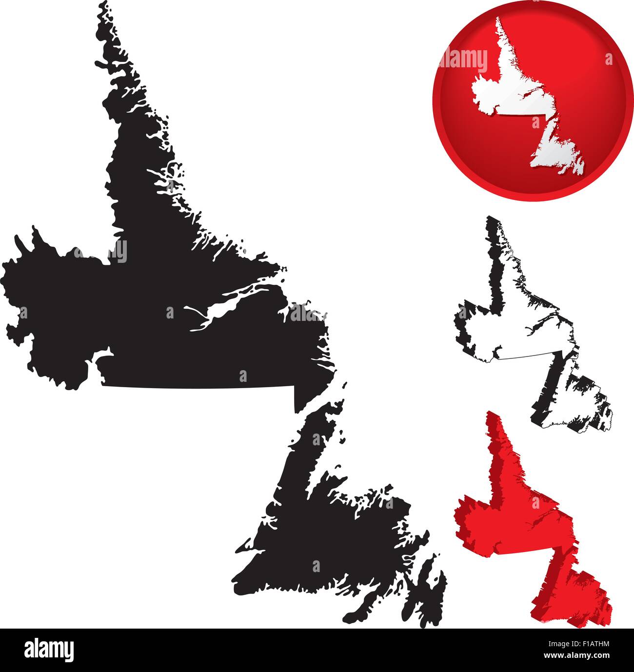Newfoundland map Stock Vector Images - Alamy
