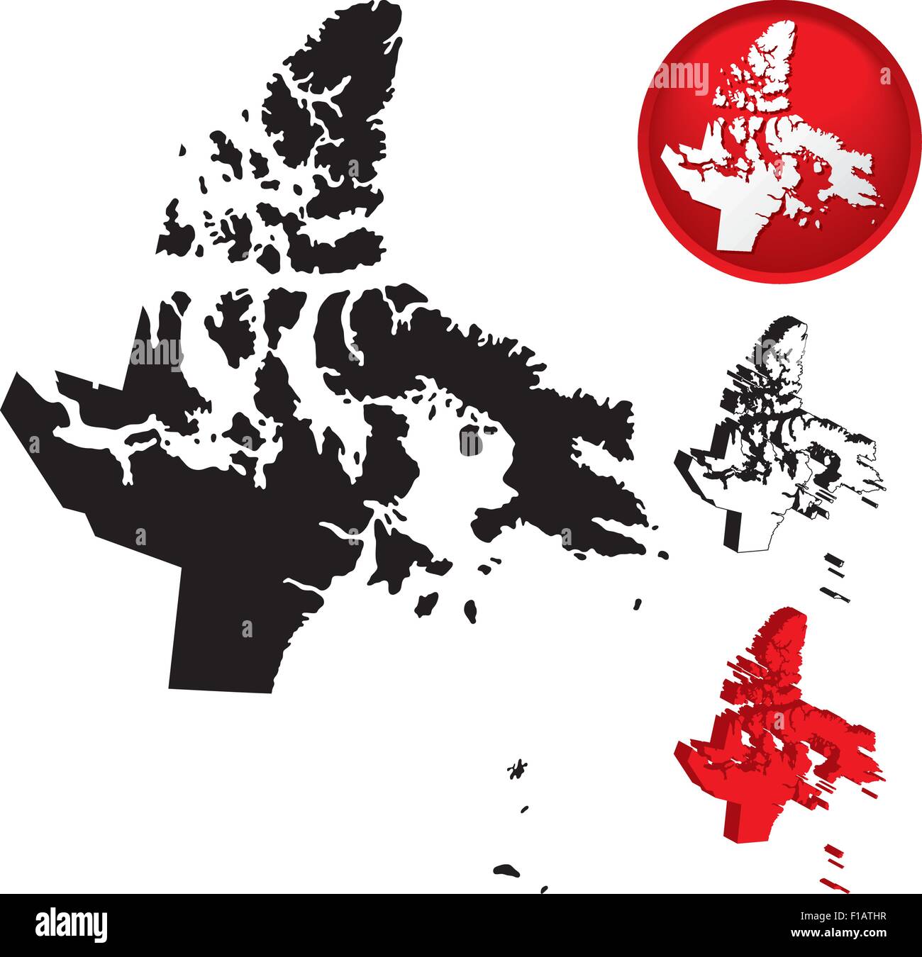 Nunavut map hi-res stock photography and images - Alamy