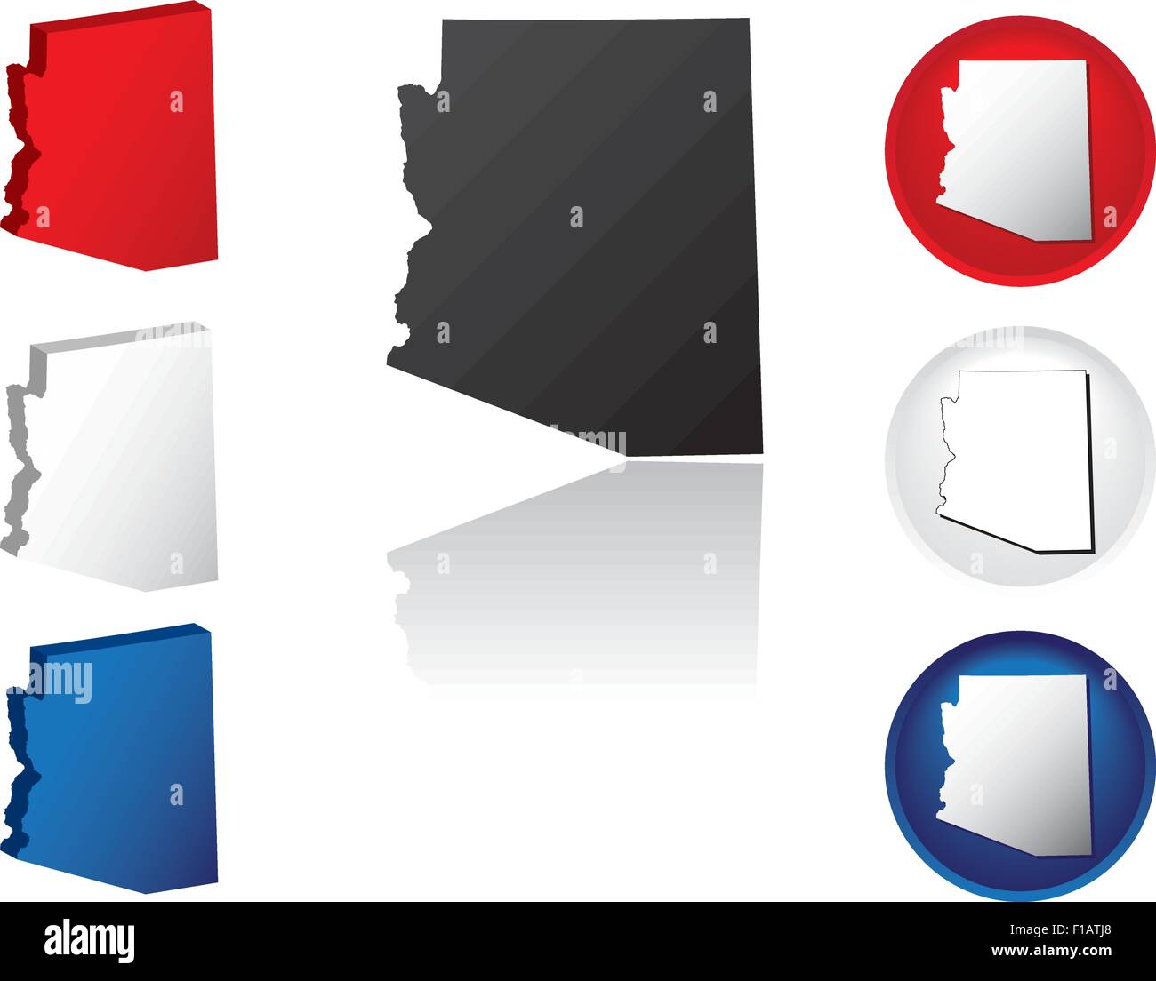 Arizona outline hi-res stock photography and images - Alamy