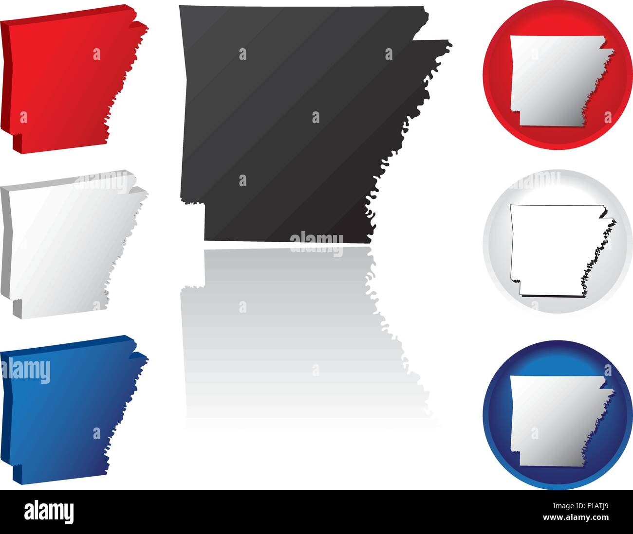 Map of arkansas Stock Vector Images - Alamy