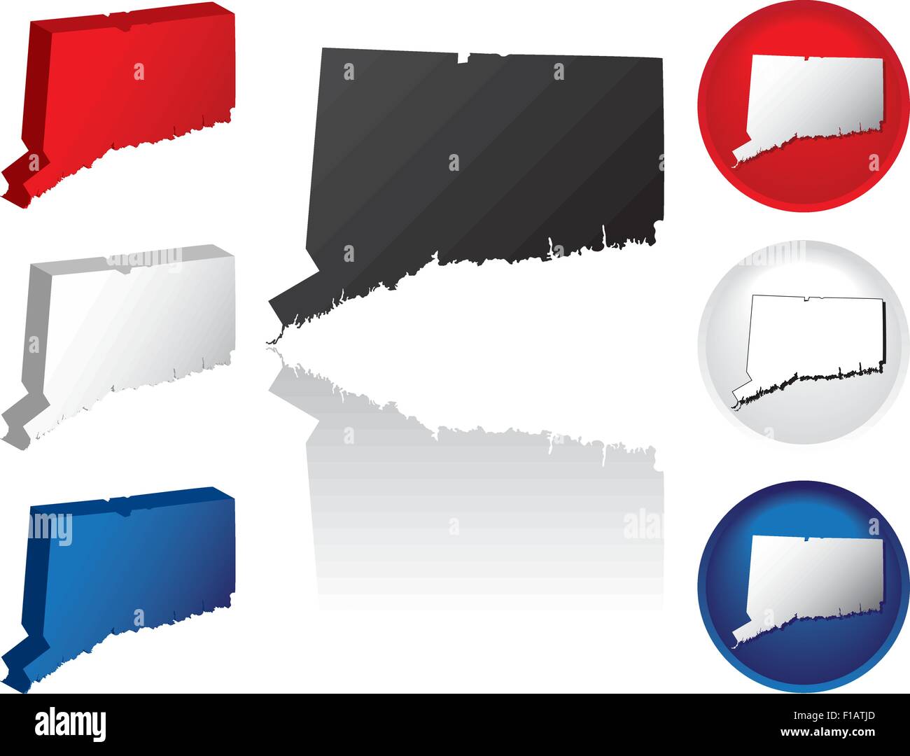 Connecticut state vector vectors hi-res stock photography and images ...