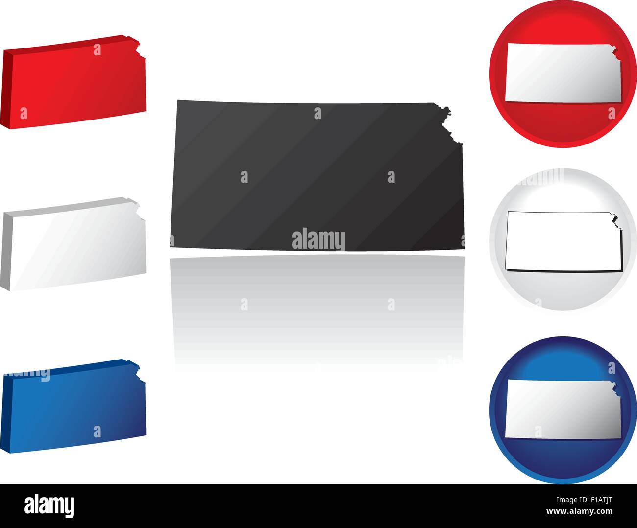 Kansas outline vector Stock Vector Images - Alamy