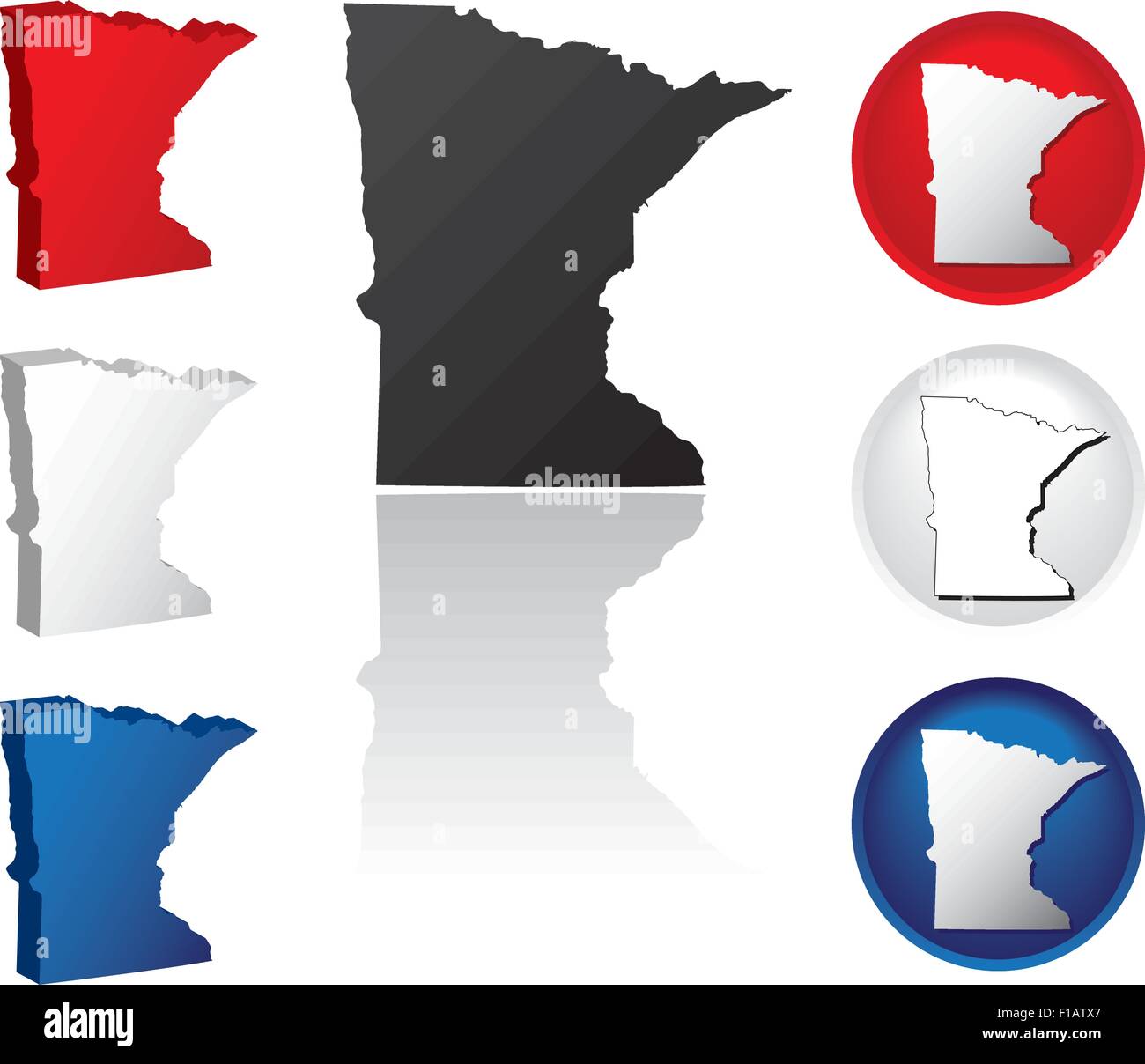 Minnesota outline vector hi-res stock photography and images - Alamy