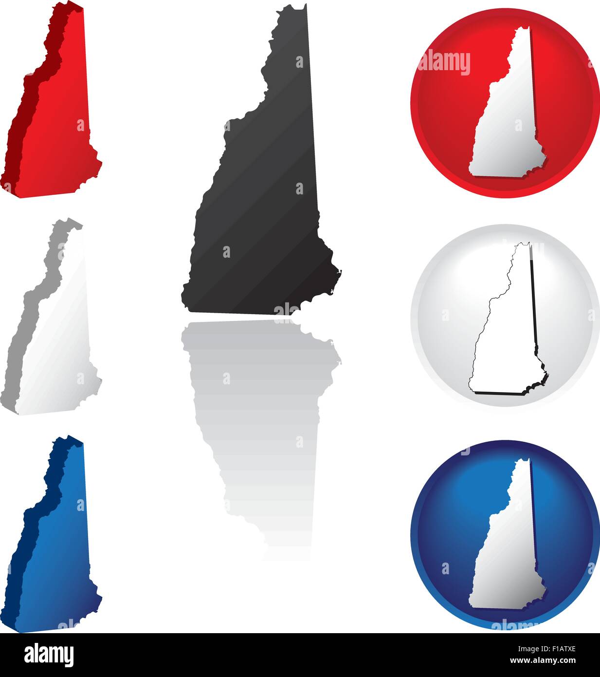 New hampshire outline vector hi-res stock photography and images - Alamy