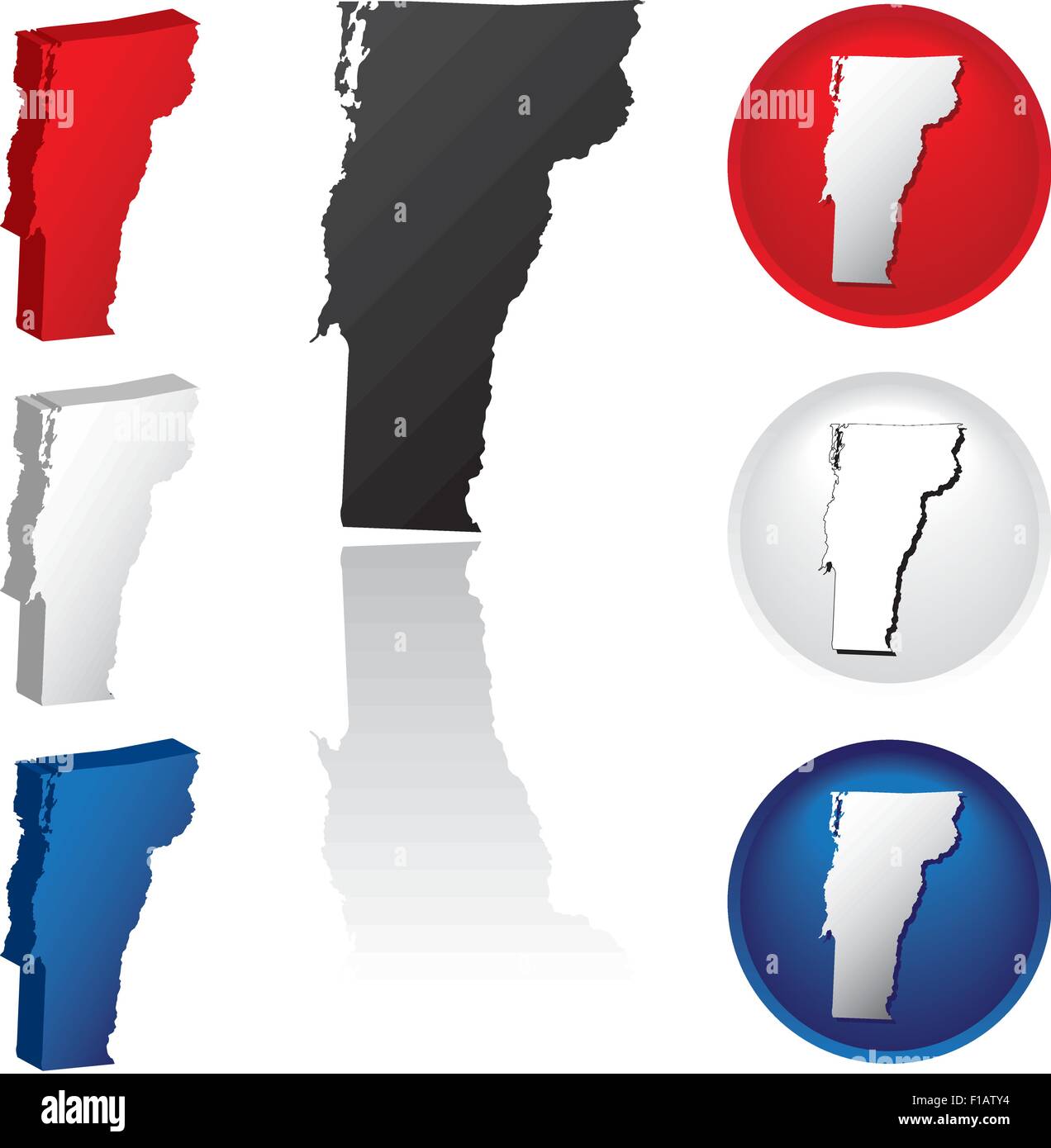 Vermont state map Stock Vector Images - Alamy