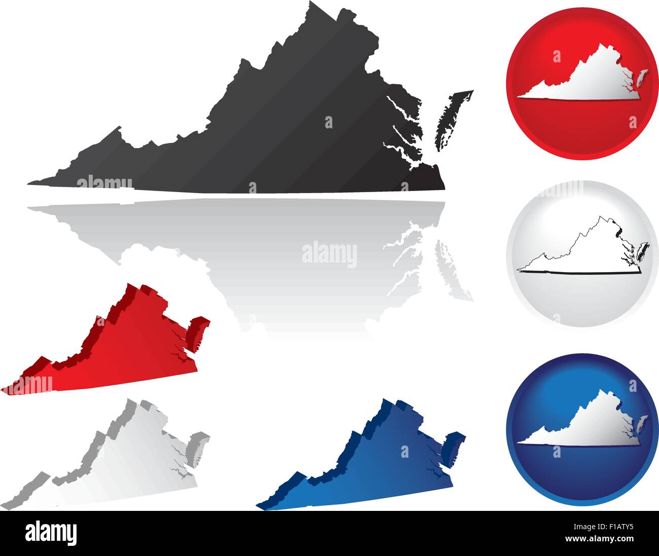Virginia state vector vectors hi-res stock photography and images - Alamy