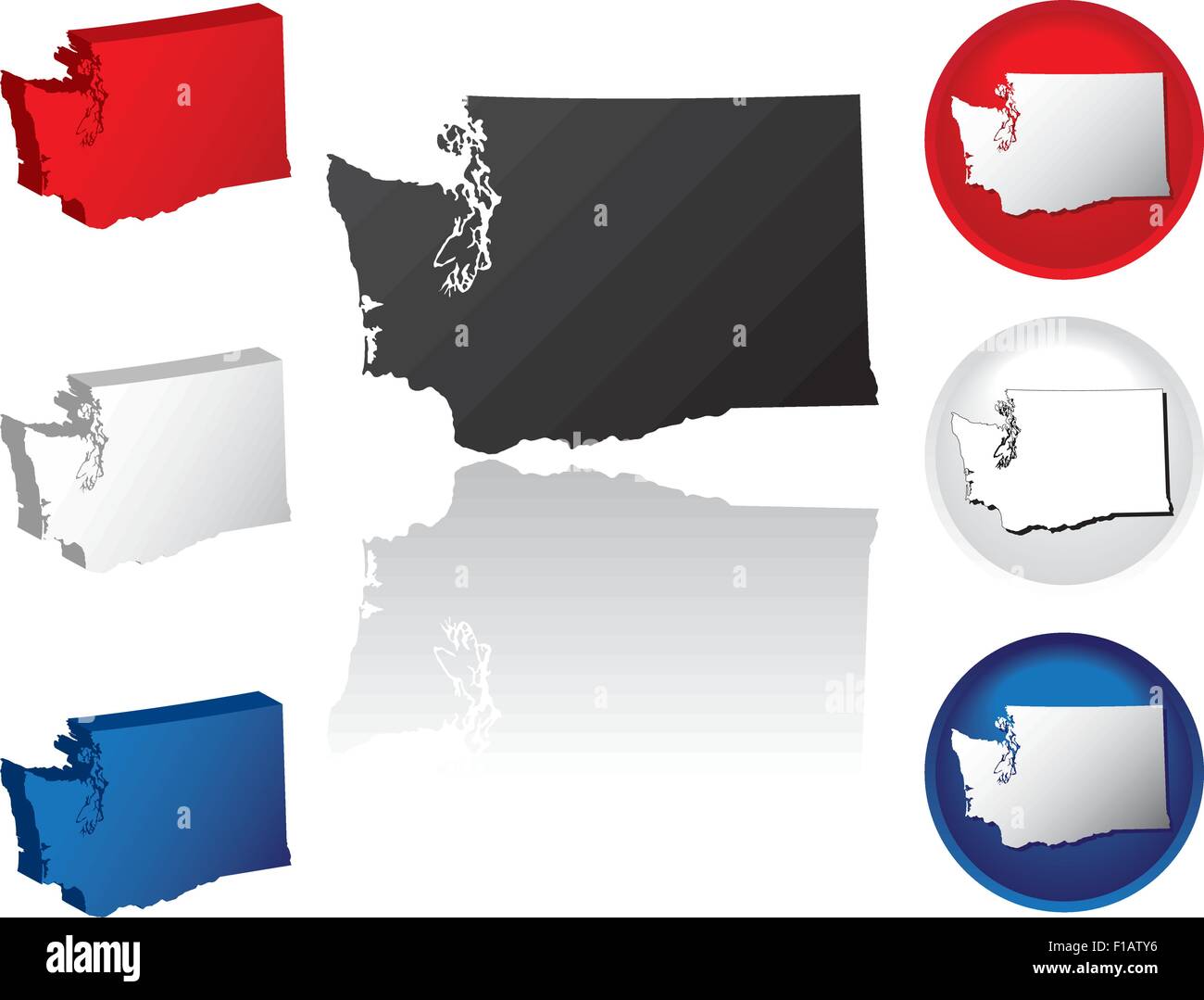 Washington silhouette Stock Vector Images - Alamy