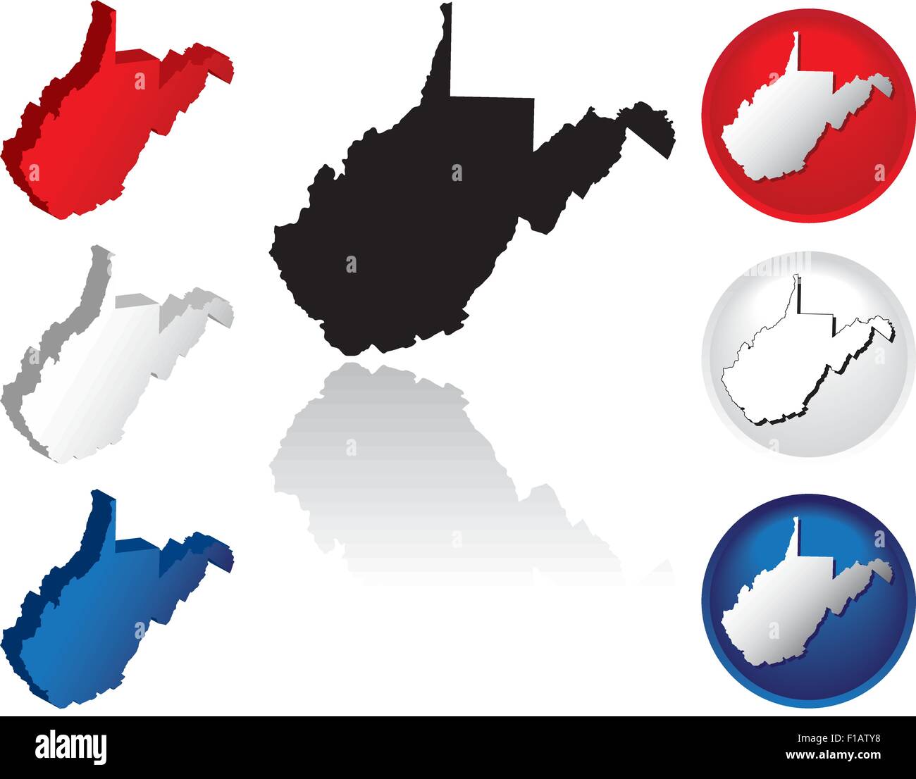 West virginia map outline Stock Vector Images - Alamy