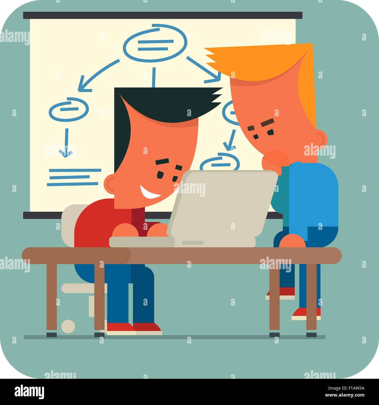 Startup team working on Stock Vector Images - Alamy