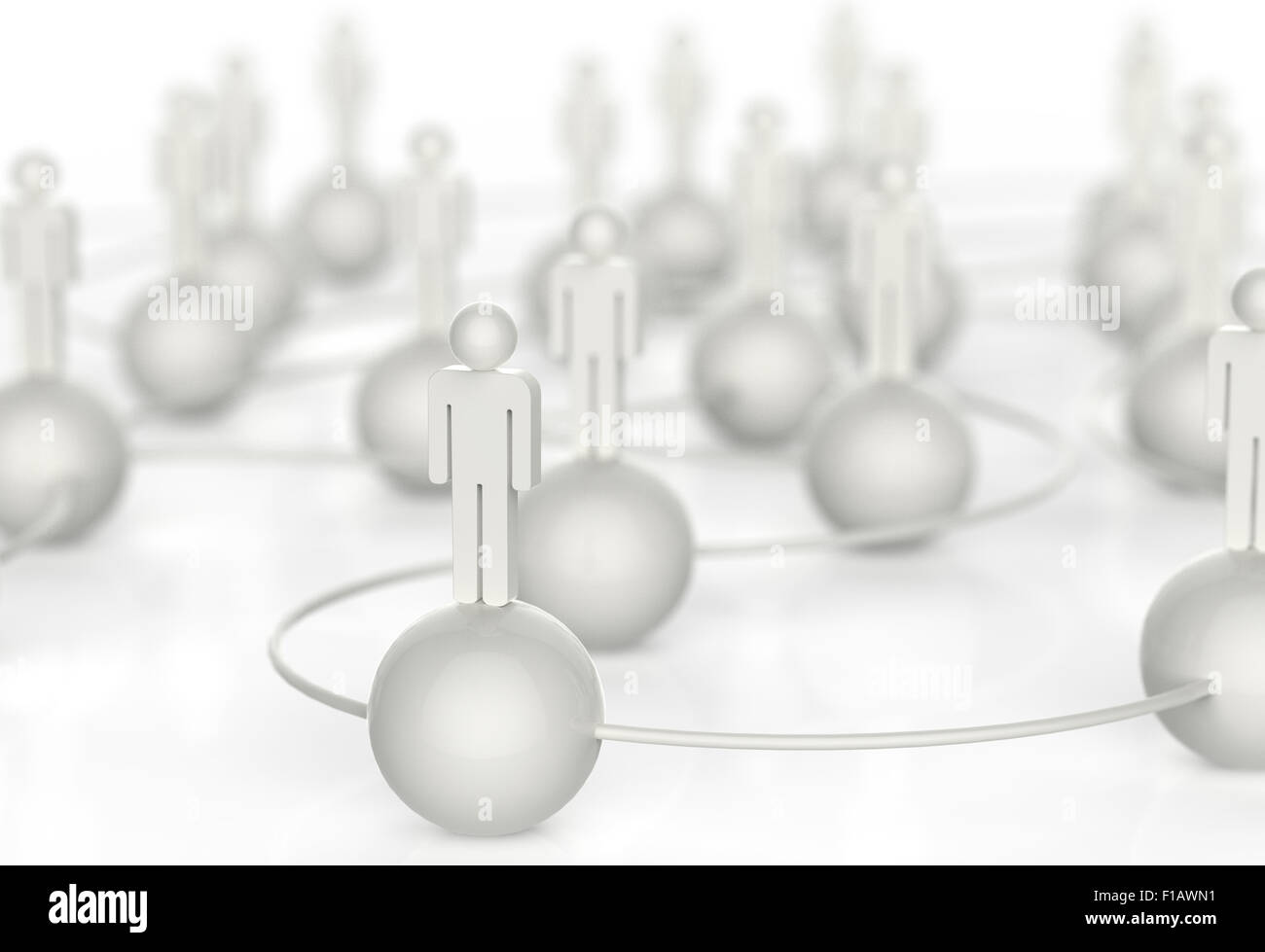 3d white human social network as concept Stock Photo - Alamy