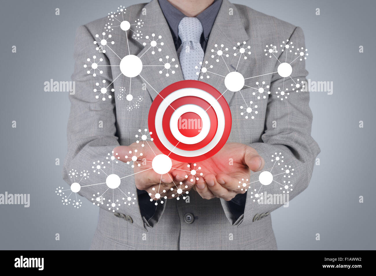 businessman hand shows target symbol as business concept Stock Photo ...