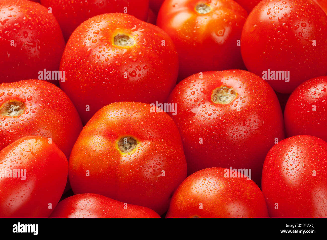 Fresh garden red tomatoes. Closeup texture Stock Photo - Alamy