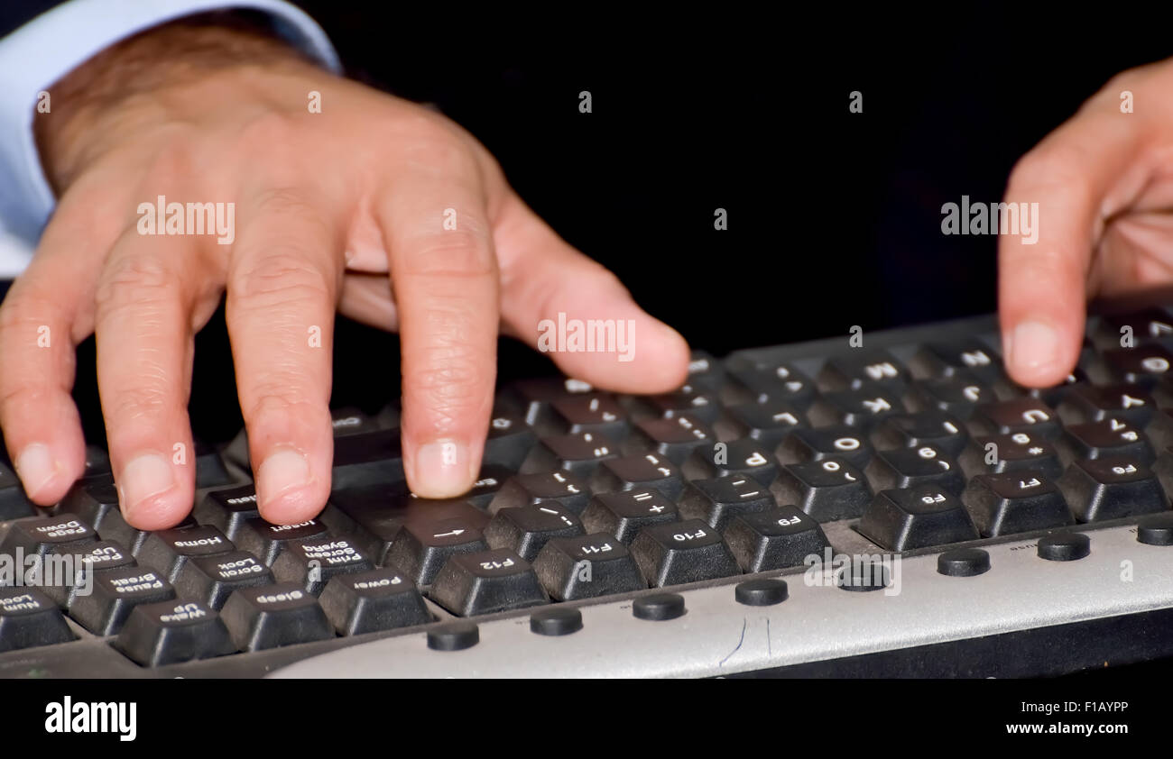 Pc typing hi-res stock photography and images - Alamy