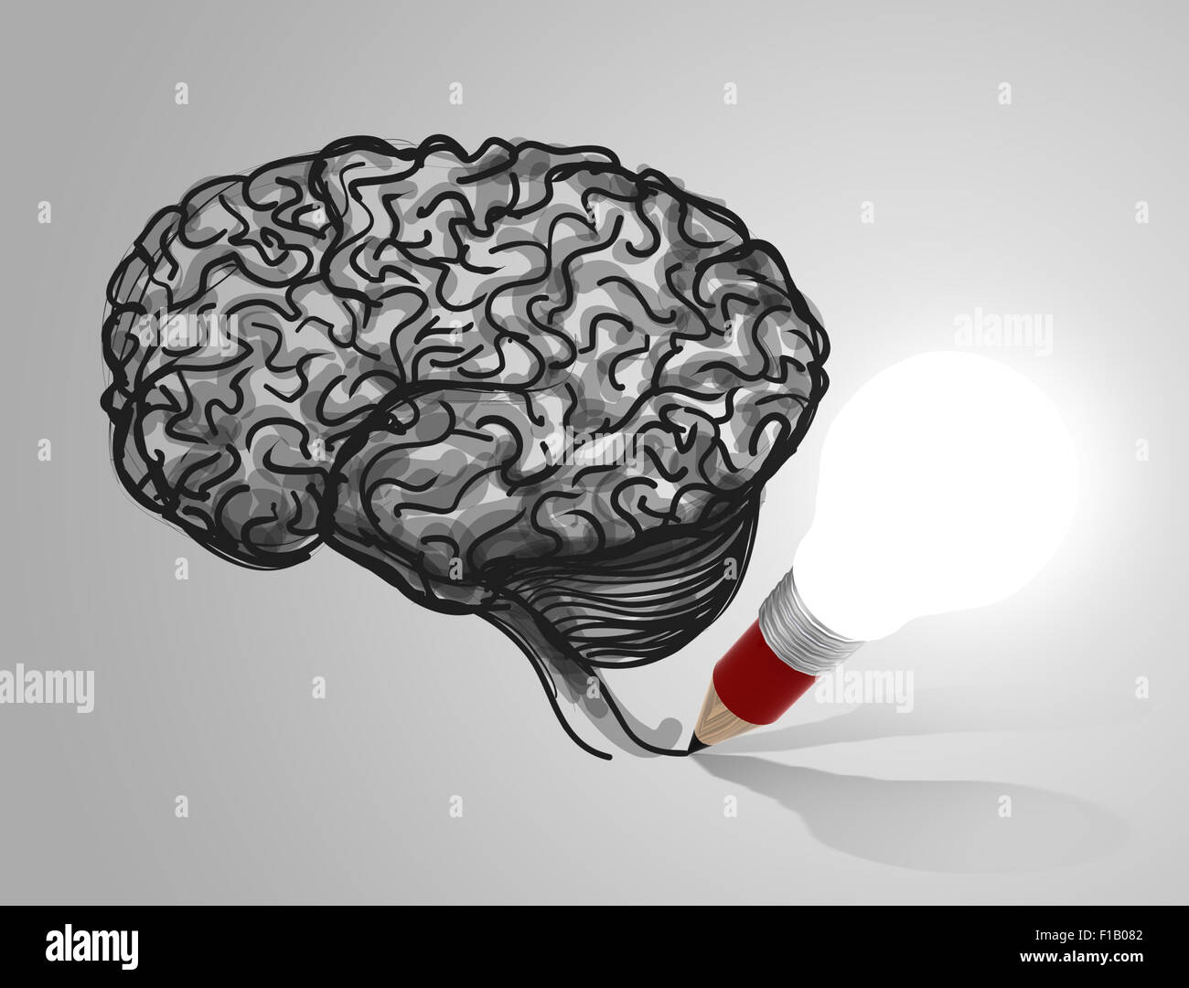 Human Brain Drawing Pencil Drawing A Brainheart With Coloured Pencils