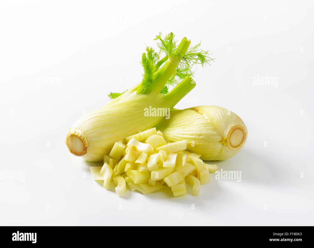fennel on white background Stock Photo - Alamy