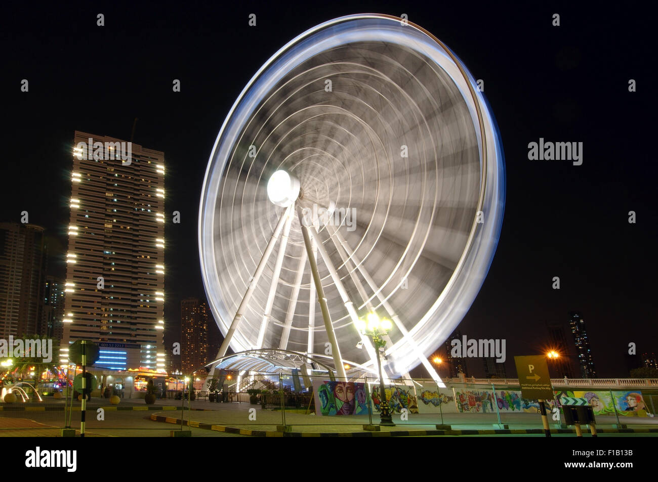 Sharjah emirate, United Arab Emirates. 15th Oct, 2014. Ferris wheel ...