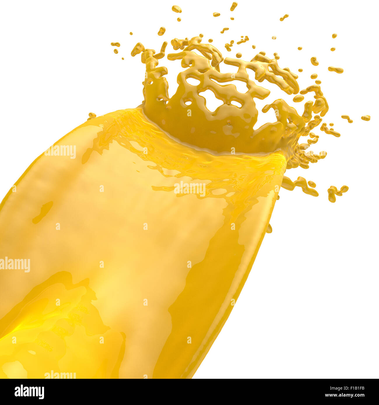3D paint splash isolated on white background Stock Photo - Alamy