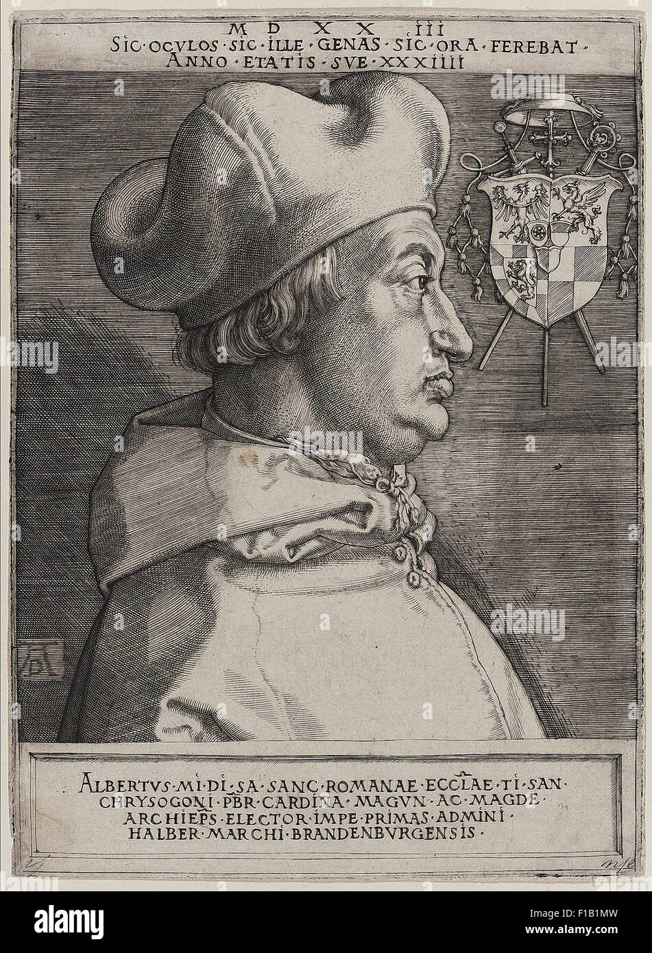 Albrecht Dürer - Cardinal Albrecht of Brandenburg Stock Photo - Alamy