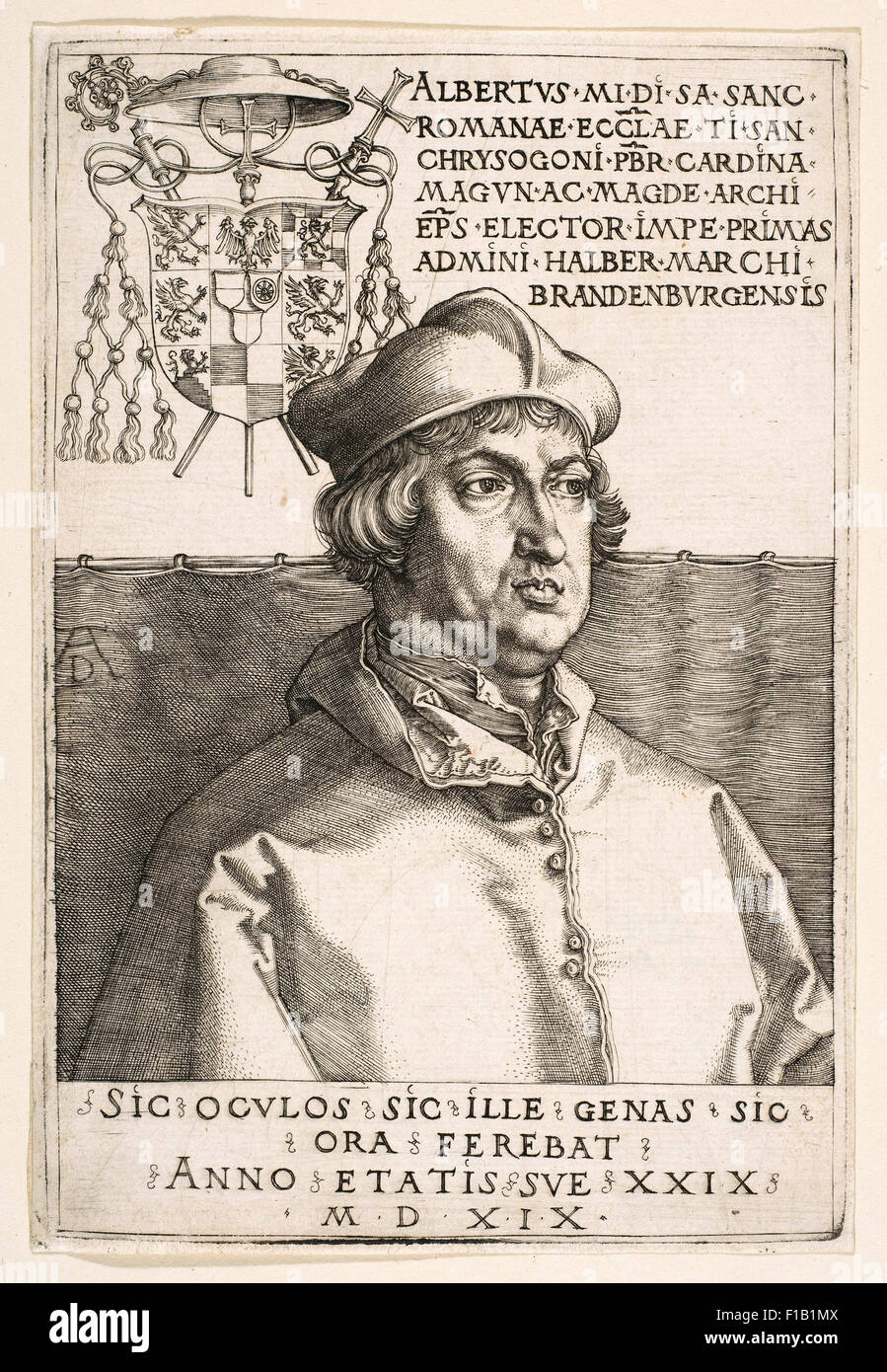 Albrecht Dürer - Cardinal Albrecht of Brandenburg Stock Photo - Alamy