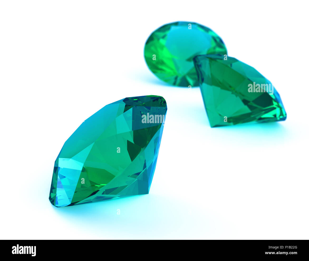 beautiful gems 3d isolated on white background Stock Photo - Alamy