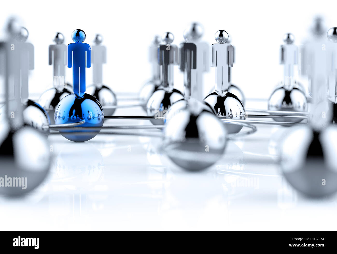 3d stainless human social network as concept Stock Photo - Alamy