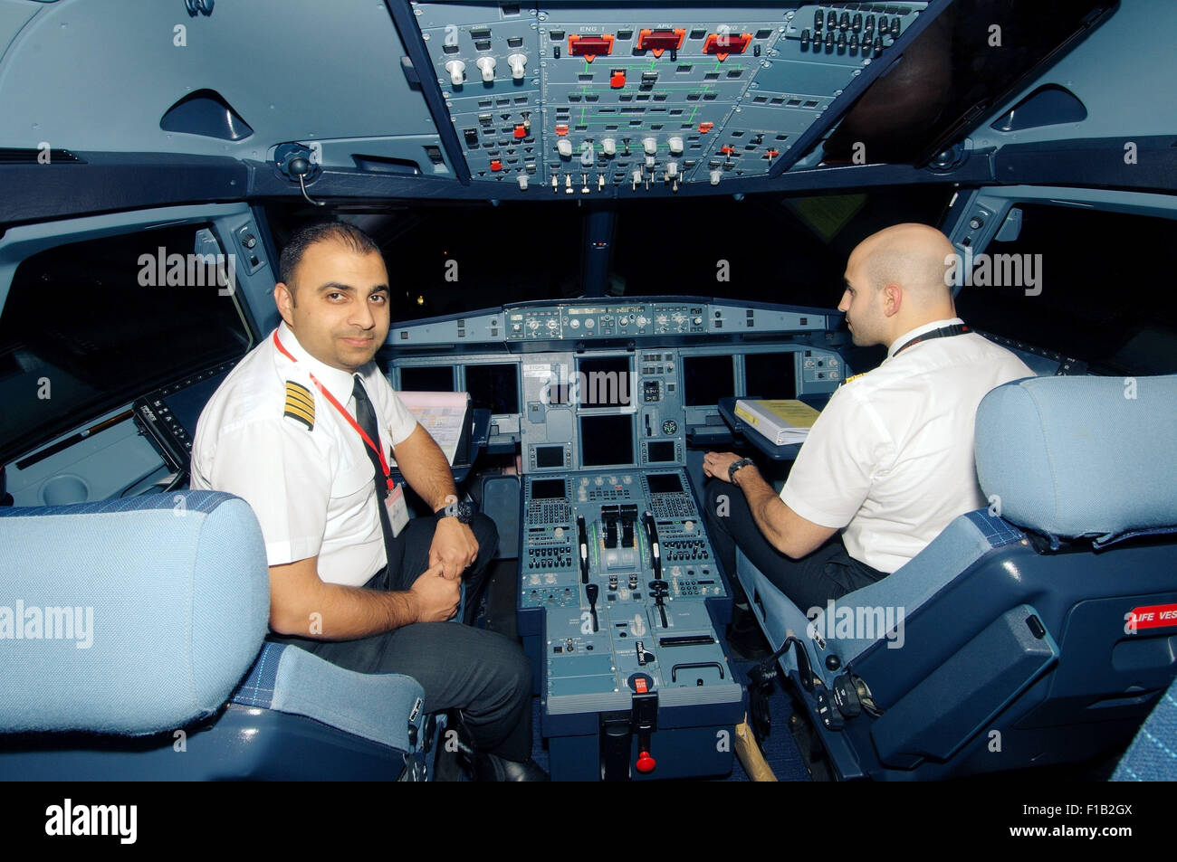 Inside pilots cabin airbus hi-res stock photography and images - Alamy