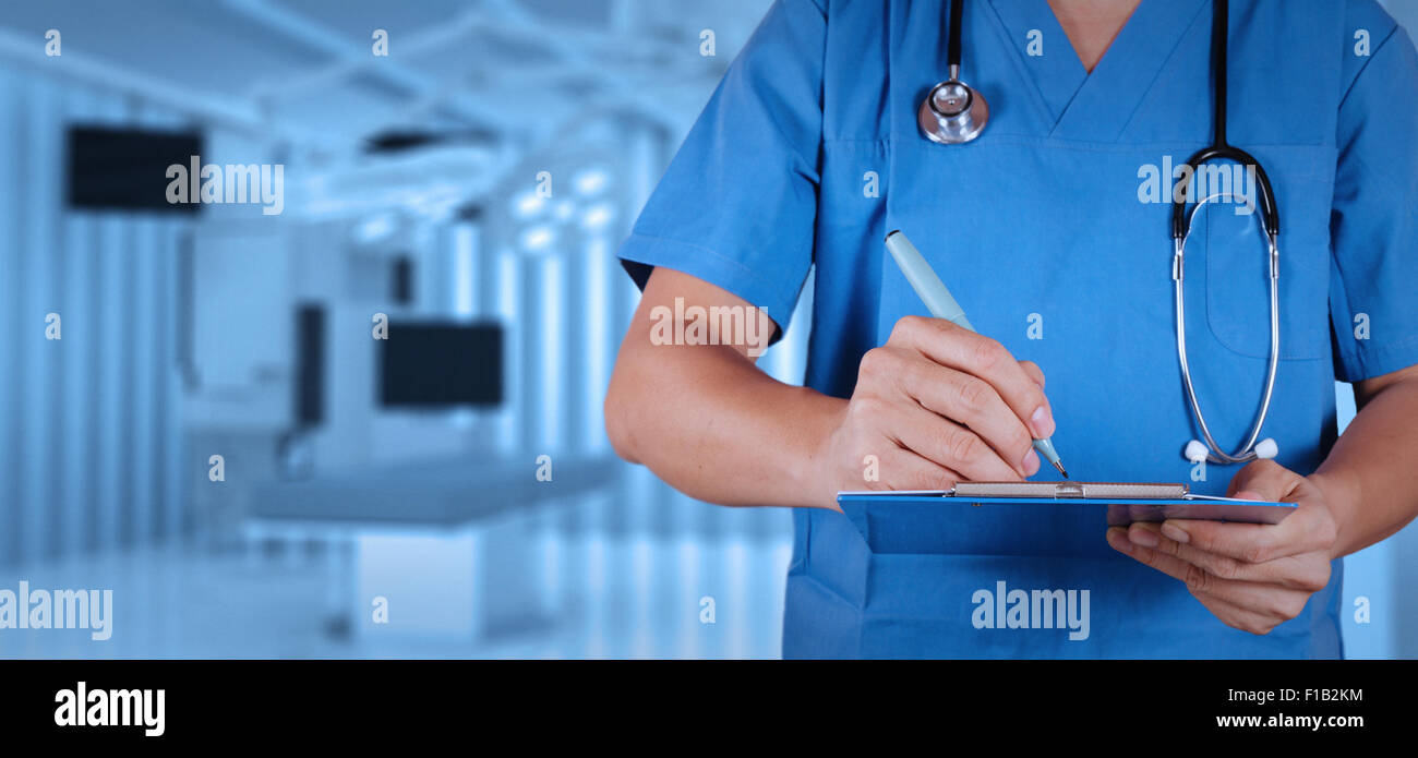 success smart medical doctor working with operating room Stock Photo ...