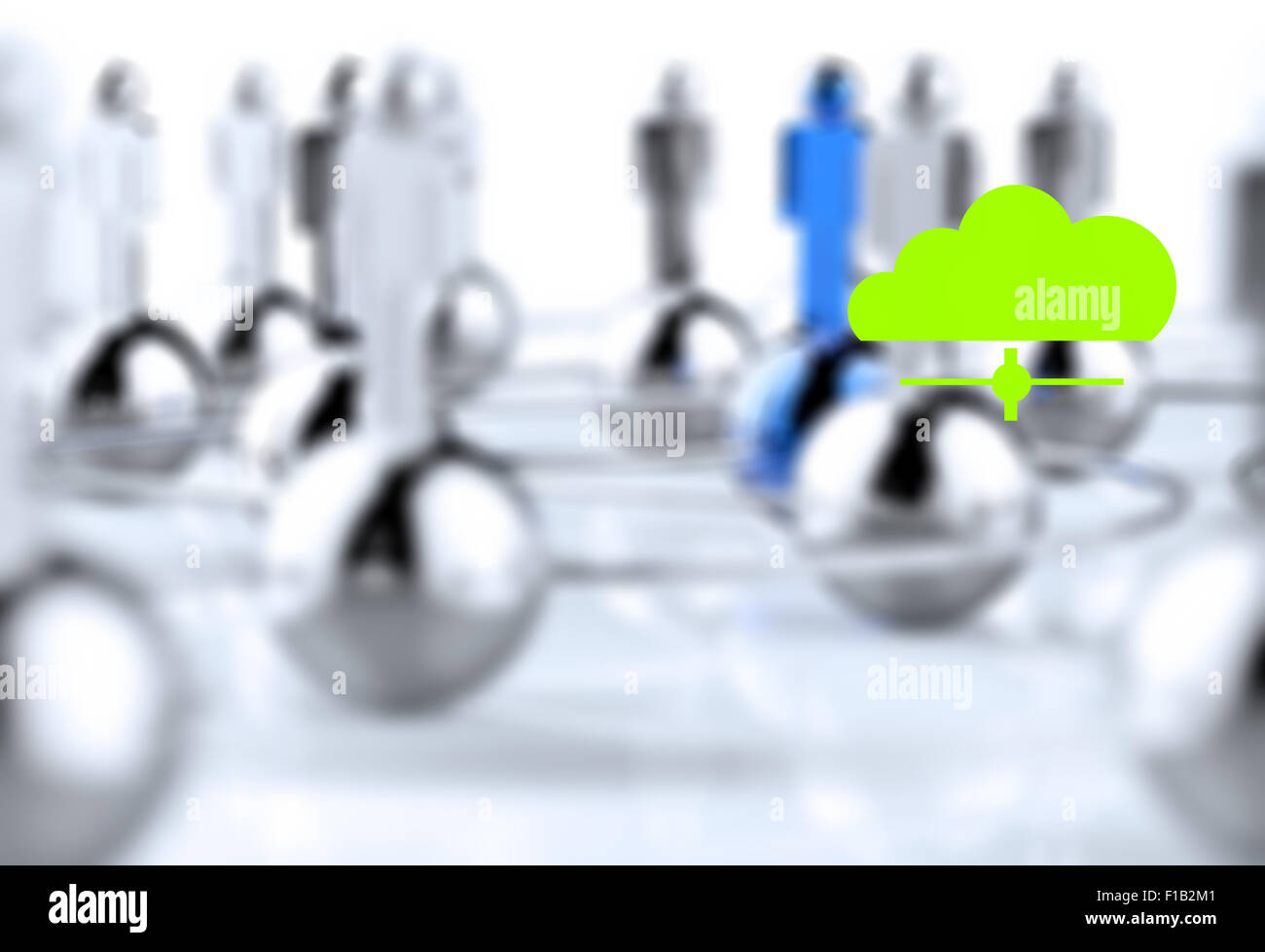 3d stainless human social network as concept Stock Photo - Alamy