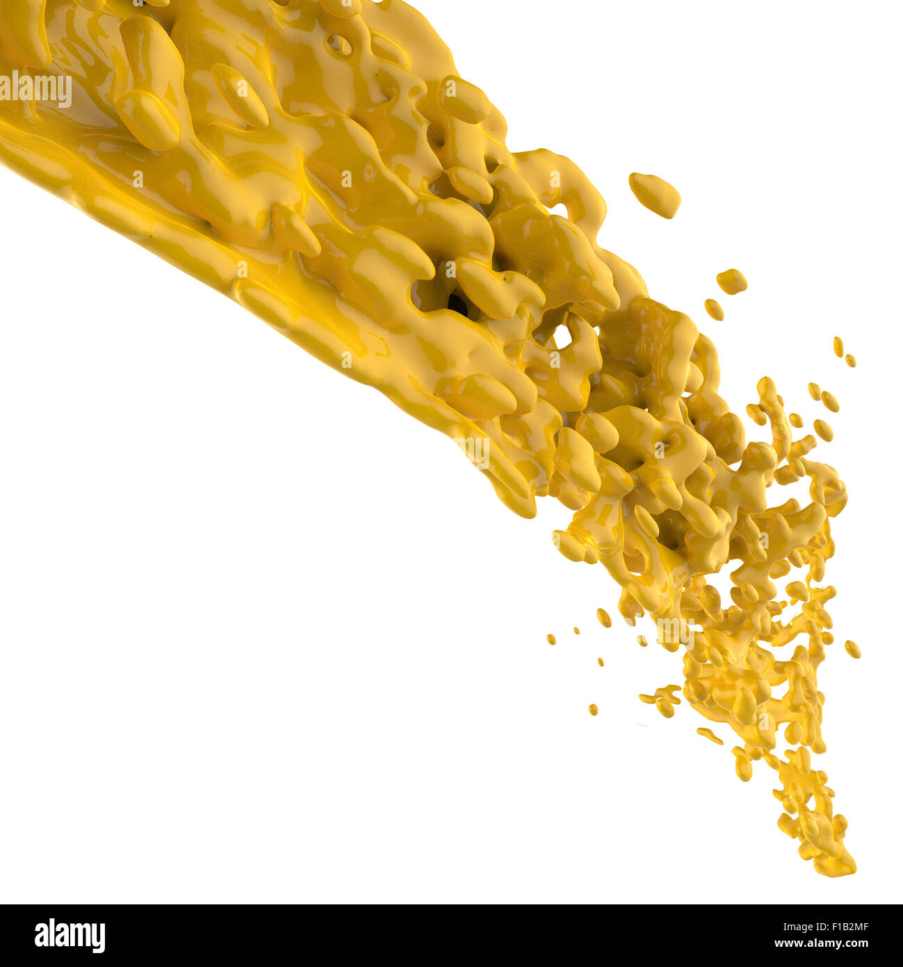 3D paint splash isolated on white background Stock Photo - Alamy
