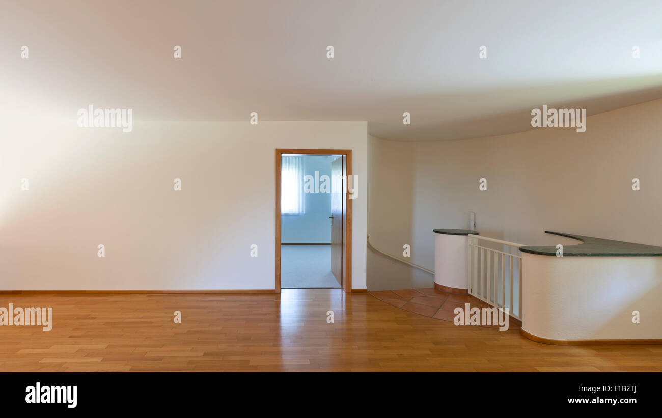 new classic house, interior, empty room with wooden floor Stock Photo ...