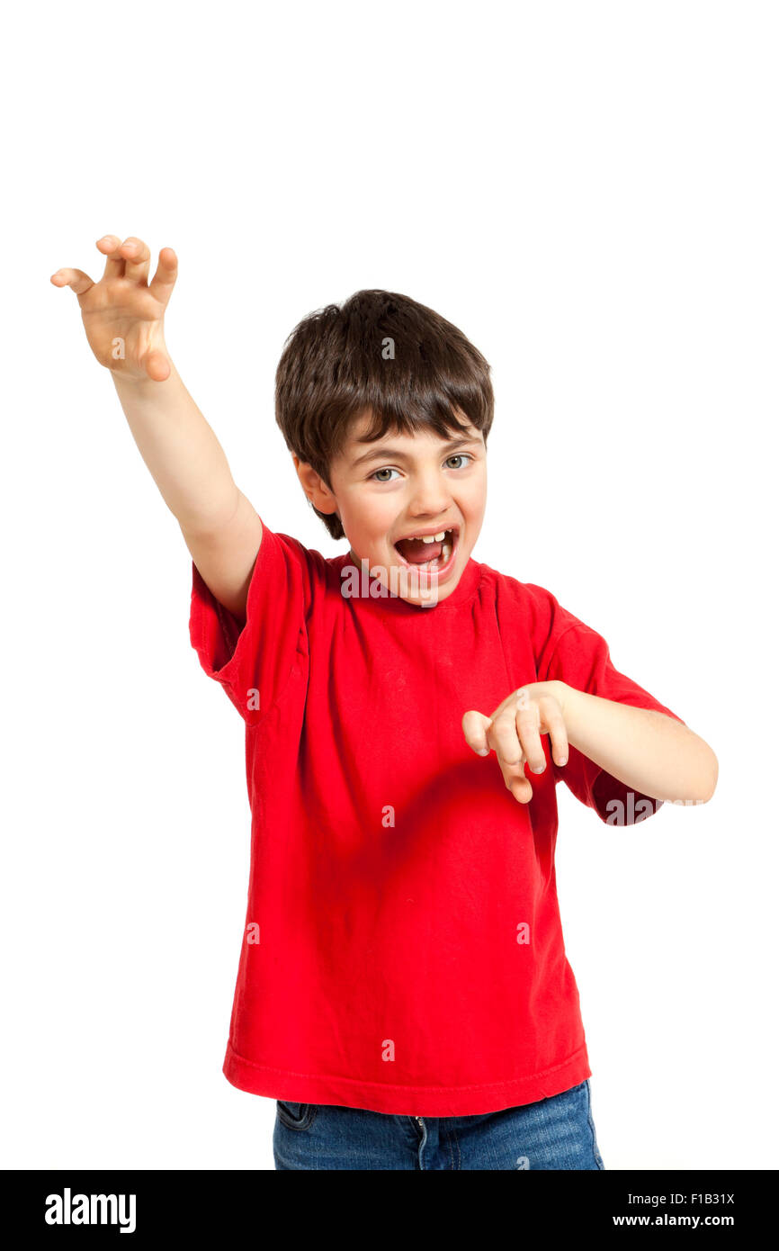 Portrait of little boy, isolated on white background Stock Photo - Alamy