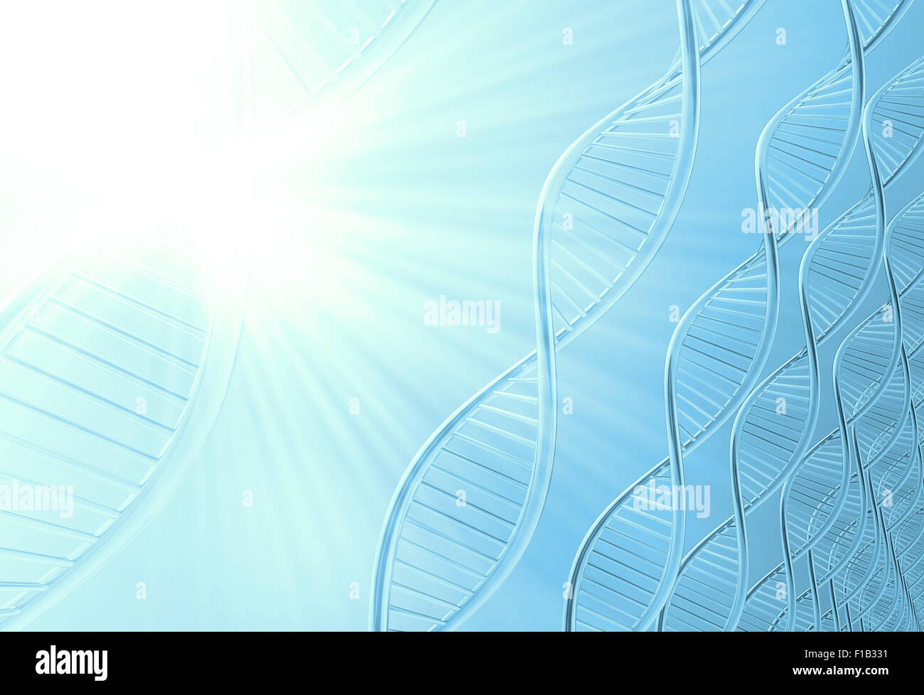 a dna in medical colour background Stock Photo - Alamy