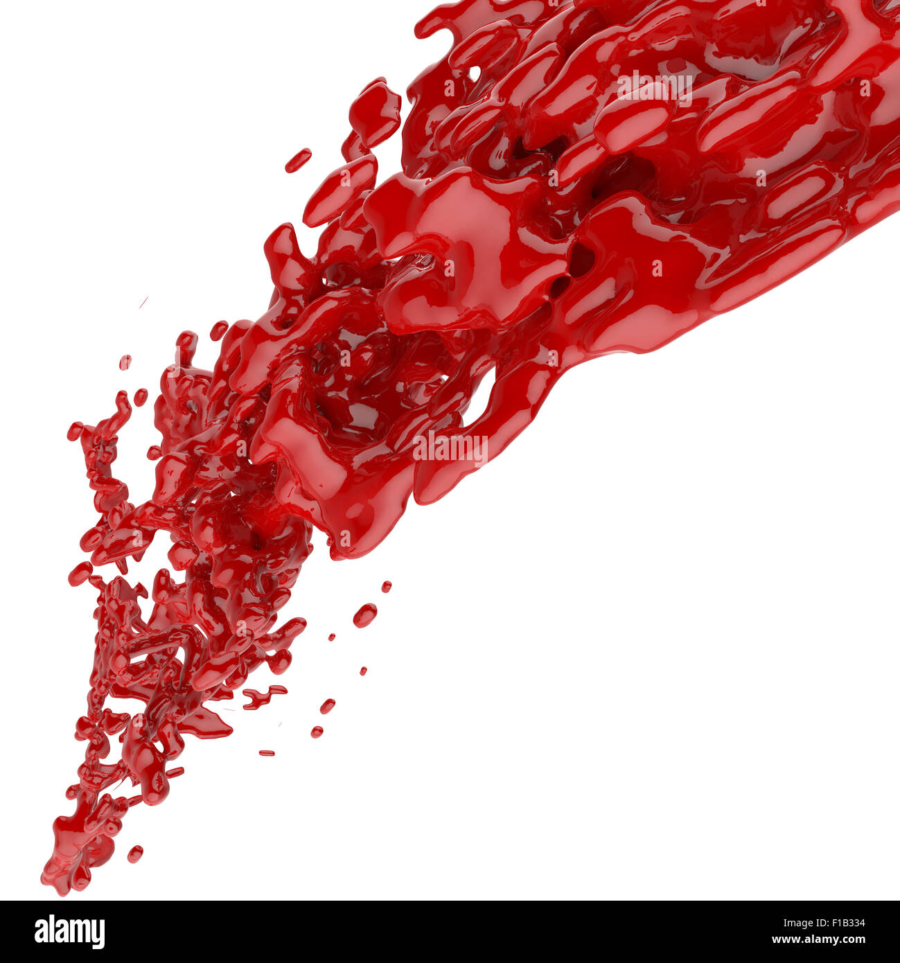 3D paint splash isolated on white background Stock Photo - Alamy