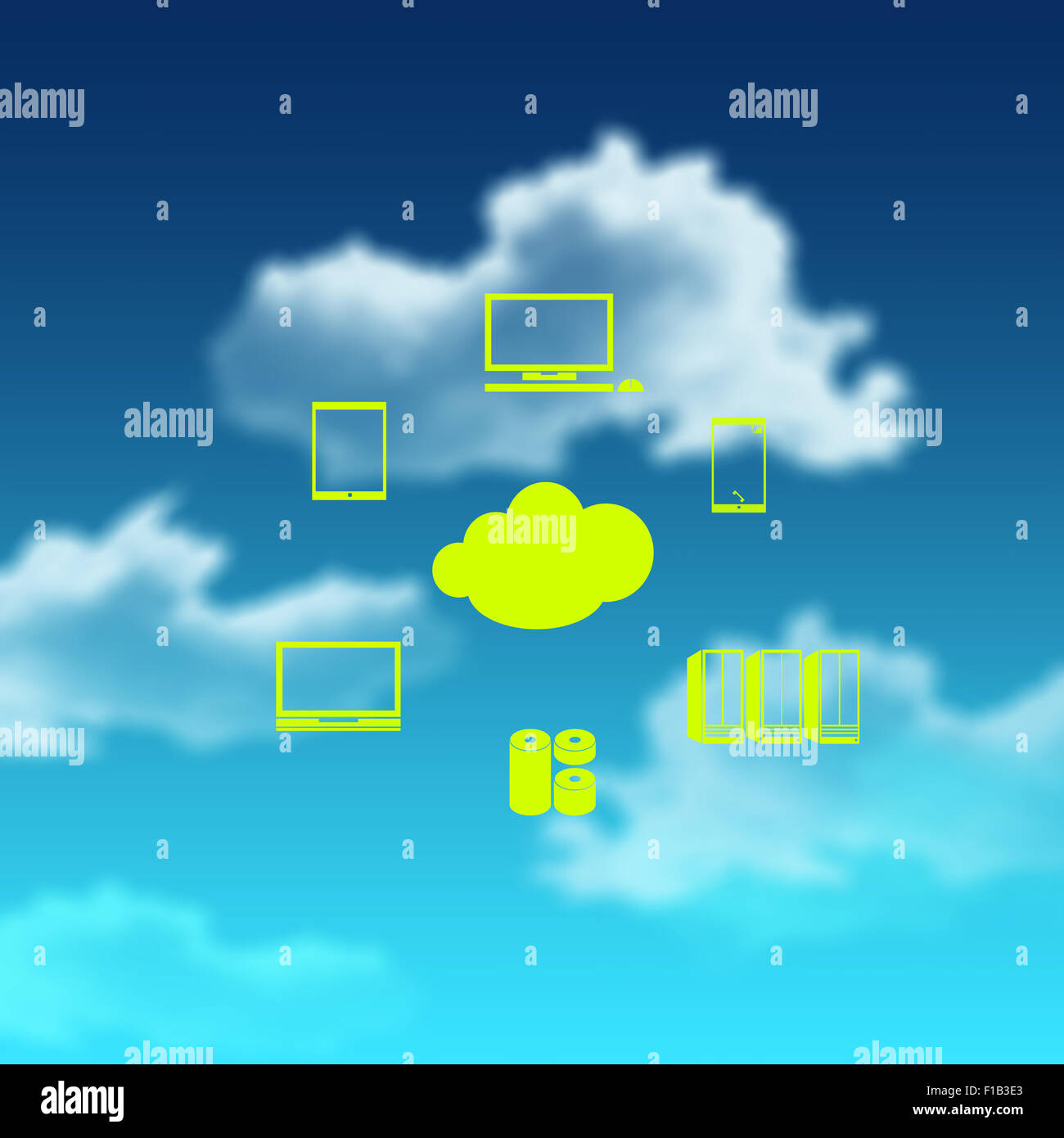 a Cloud Computing diagram as concept Stock Photo - Alamy