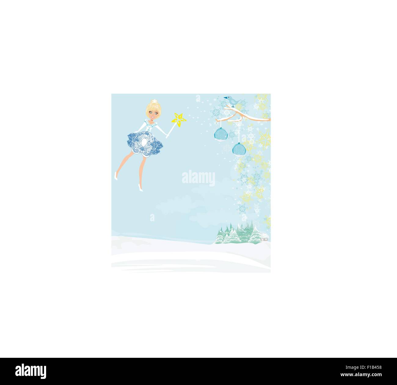 Fairy background template tree Cut Out Stock Images & Pictures - Alamy