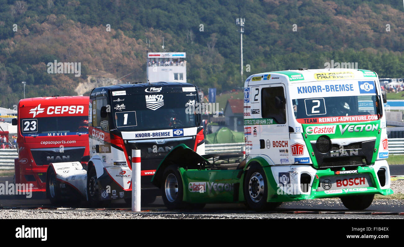 Most, Czechy. 30th Aug, 2015. from left Anthony JANIEC (FRA), MAN, Lion ...