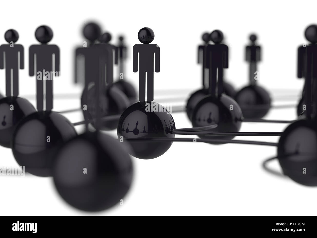 3d stainless human social network as concept Stock Photo - Alamy