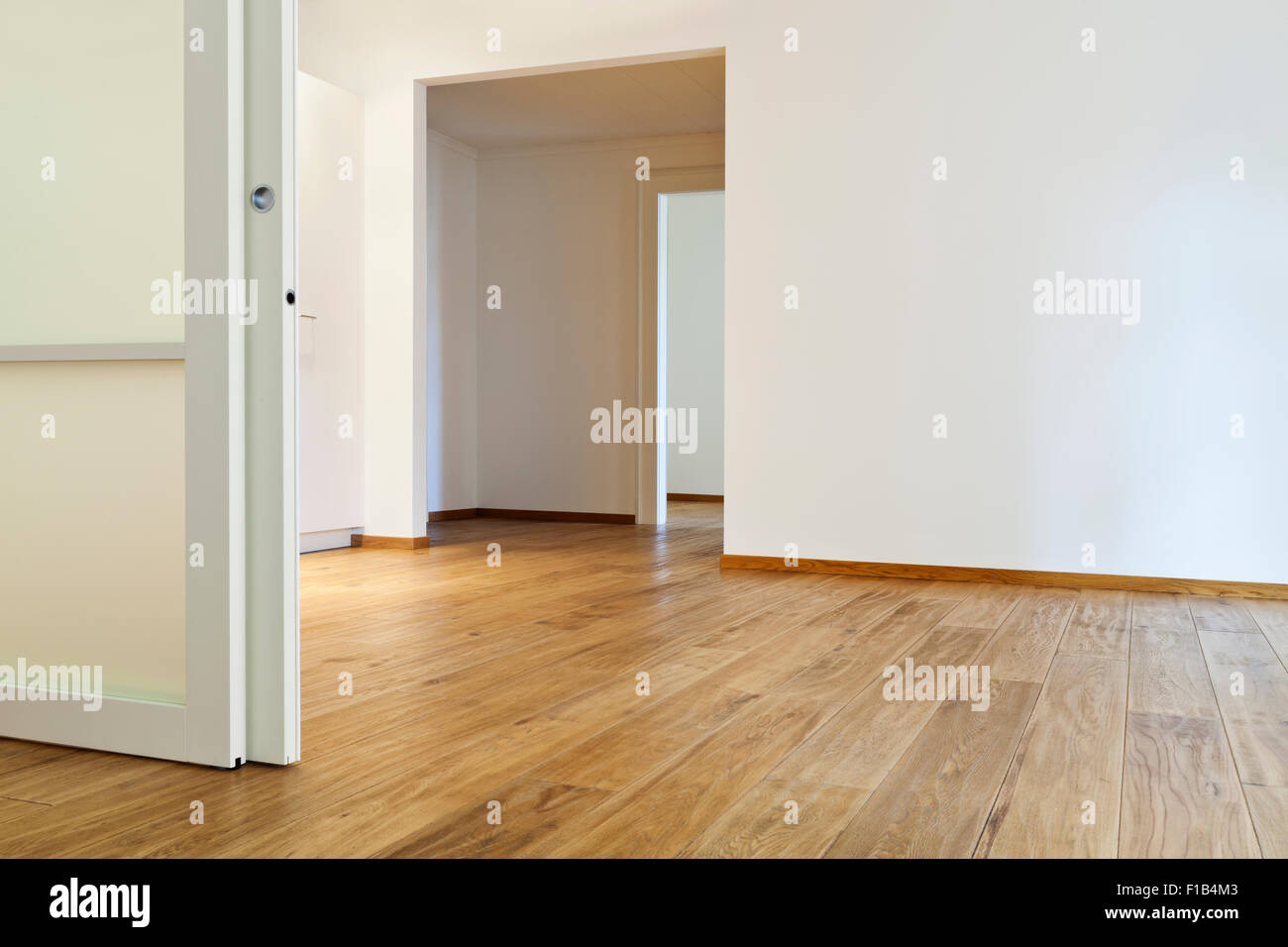 interior empty house with wooden floor Stock Photo - Alamy