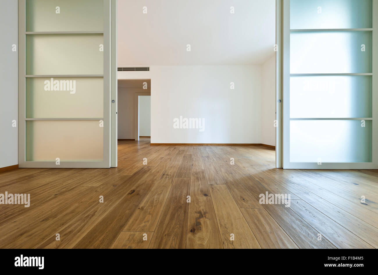 interior empty house with wooden floor Stock Photo - Alamy