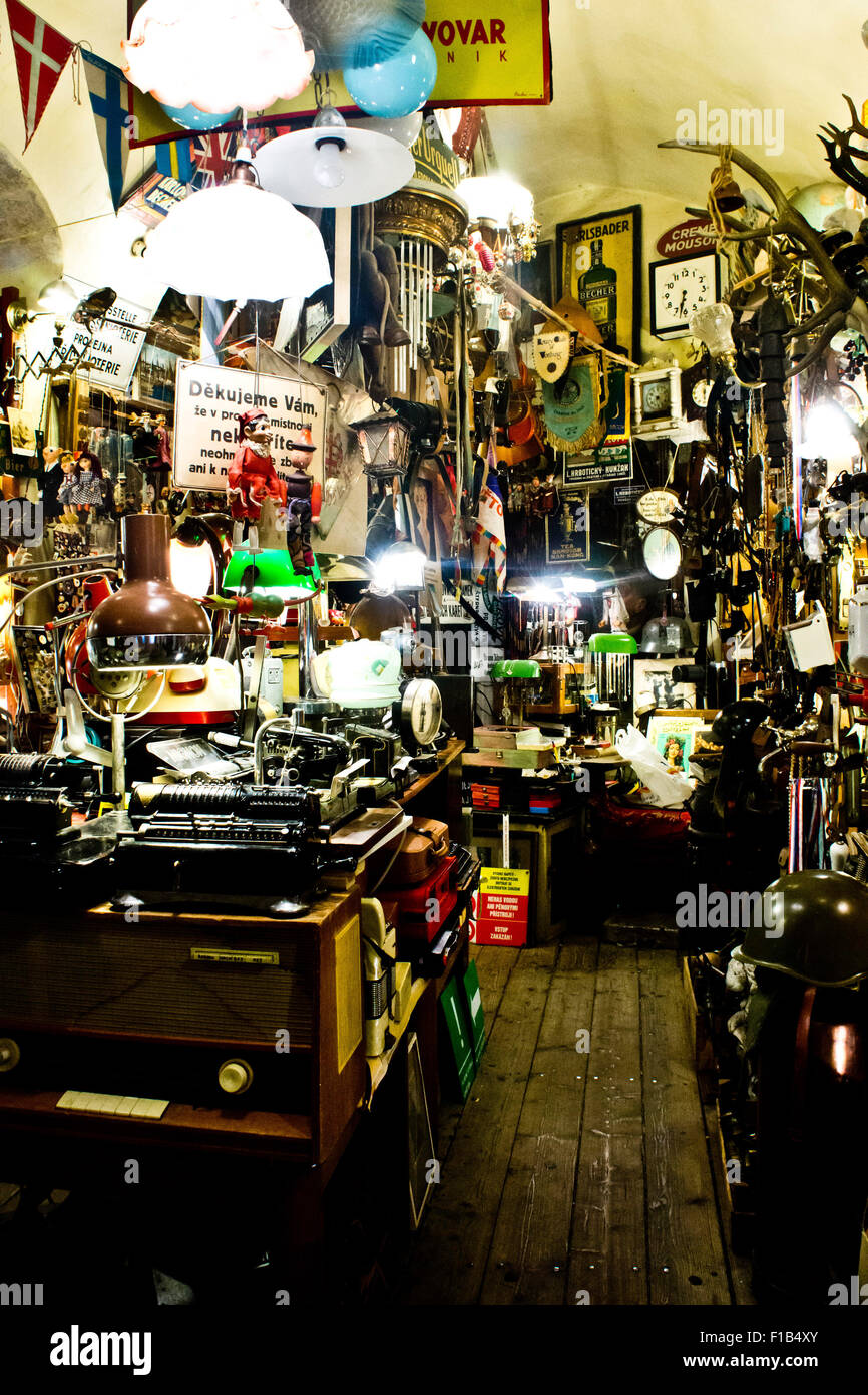 interior of an antique and curiosities shop Stock Photo - Alamy