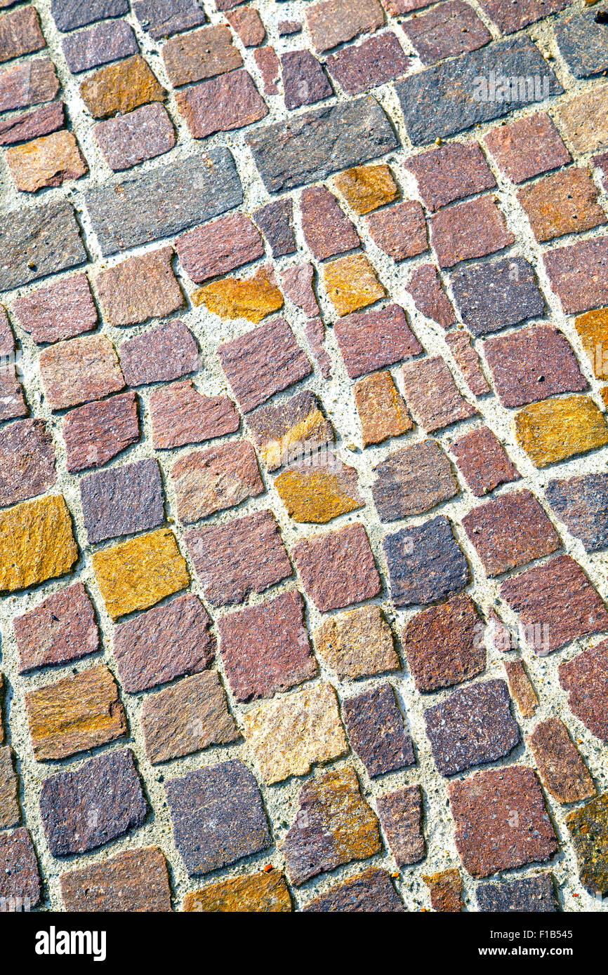milan in italy old church concrete wall brick the abstract background ...