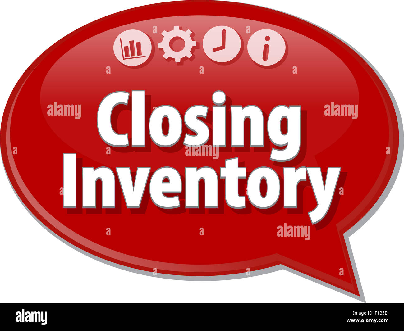 Speech bubble dialog illustration of business term saying Closing ...