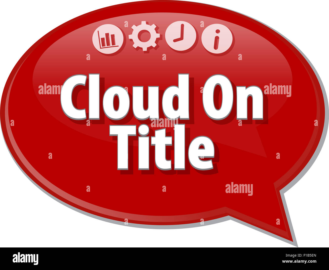 Speech bubble dialog illustration of business term saying Cloud On ...