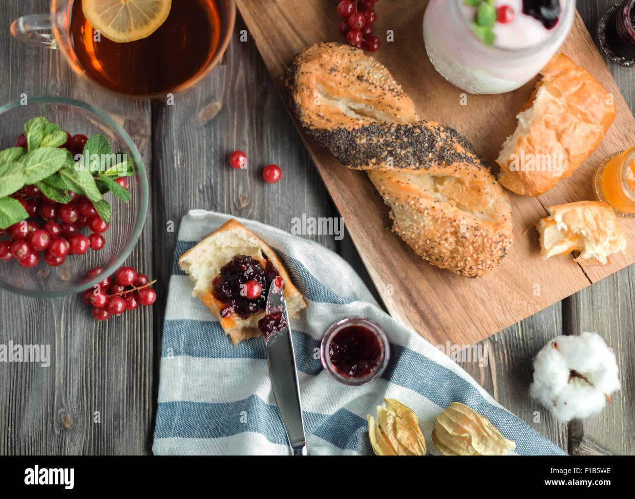 fresh red breakfast Stock Photo - Alamy