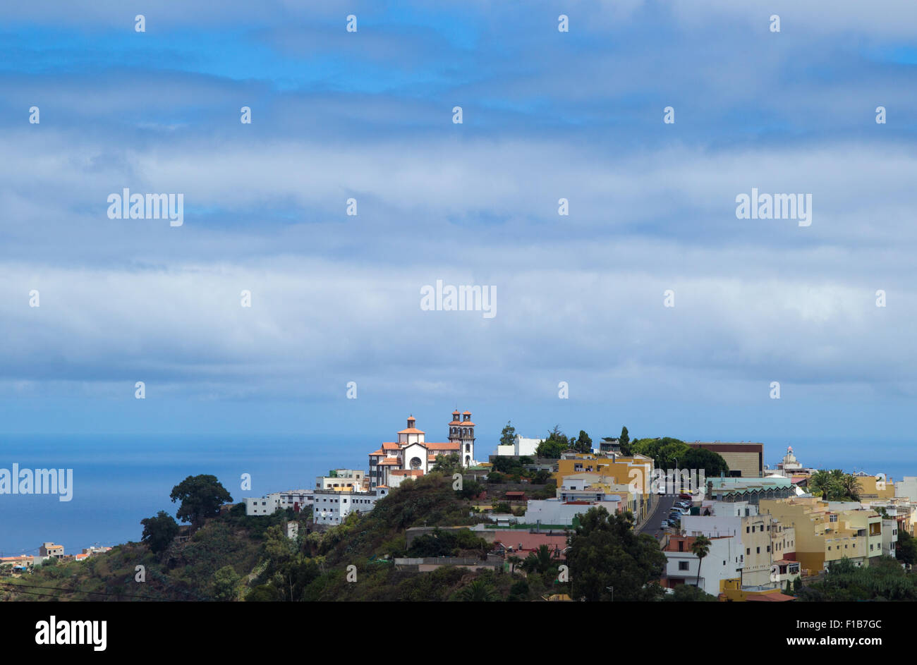 Inland Gran Canaria, Moya village from the hills Stock Photo - Alamy