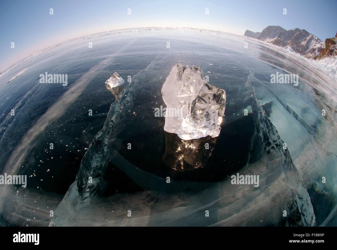 Lake Baikal, Siberia, Russia. 15th Oct, 2014. Ice formation, Olkhon ...