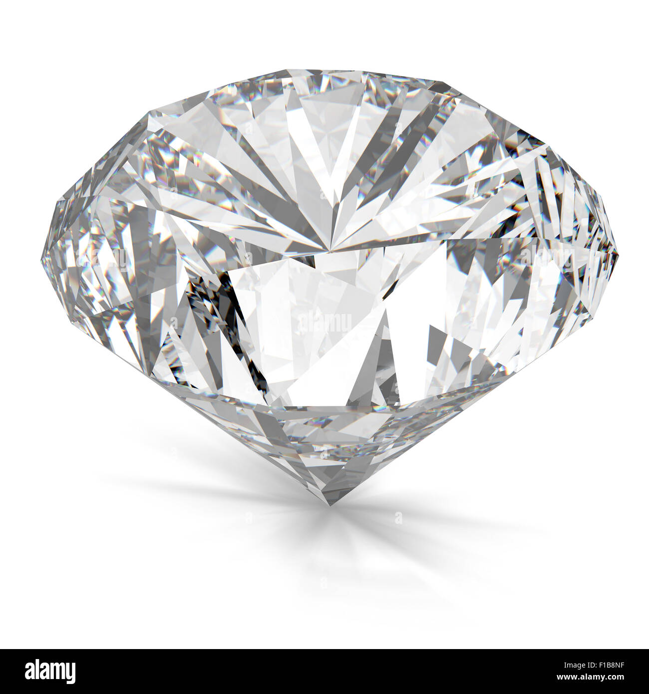 Diamonds isolated on white 3d model Stock Photo - Alamy