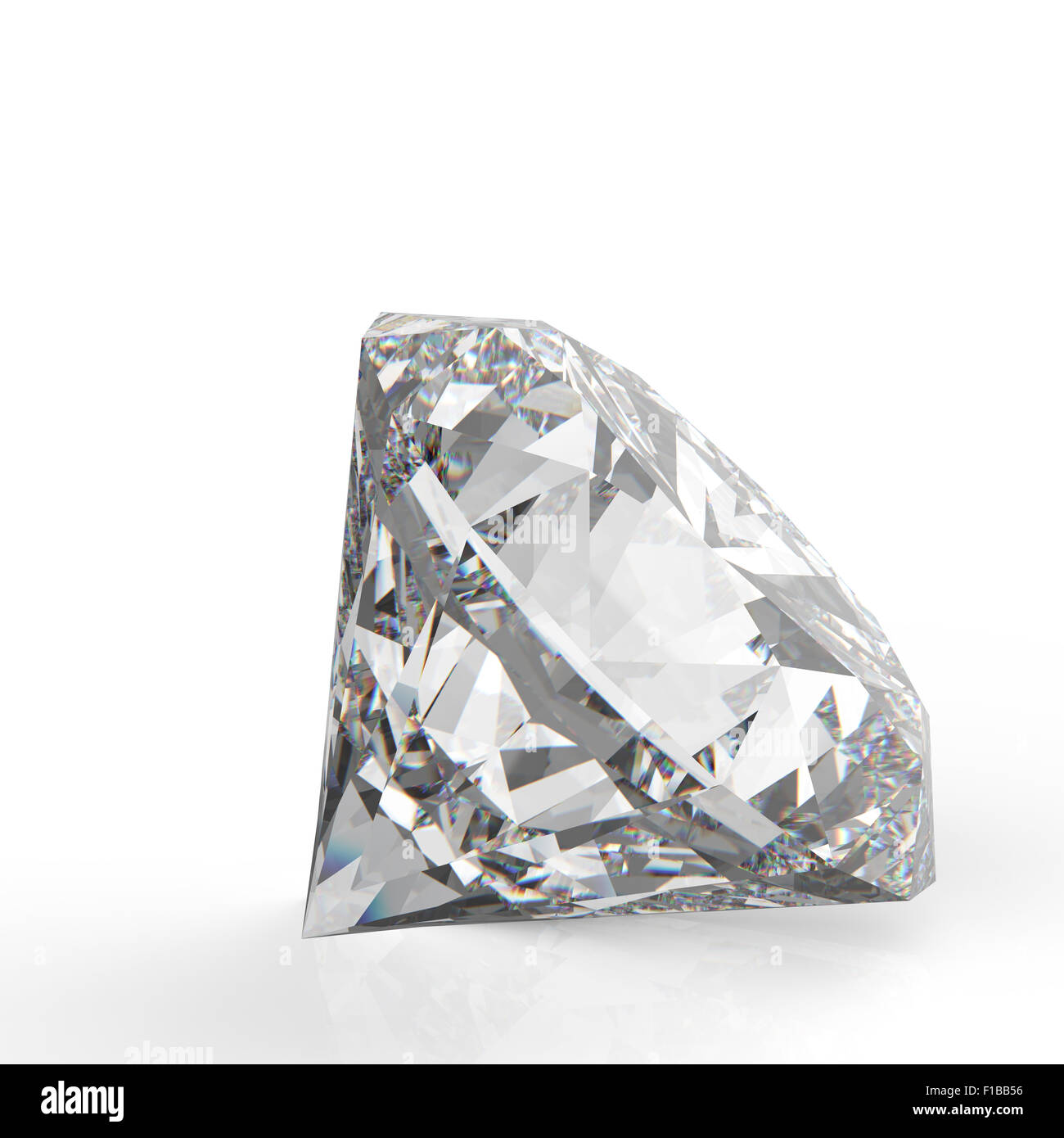Diamonds isolated on white 3d model Stock Photo - Alamy