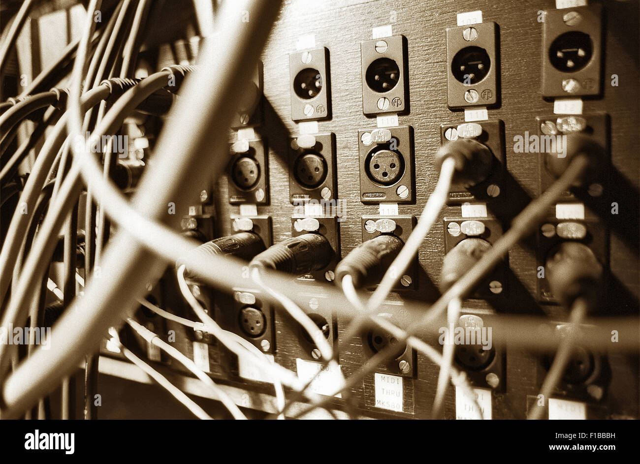 XLR connectors in the recording studio Stock Photo - Alamy