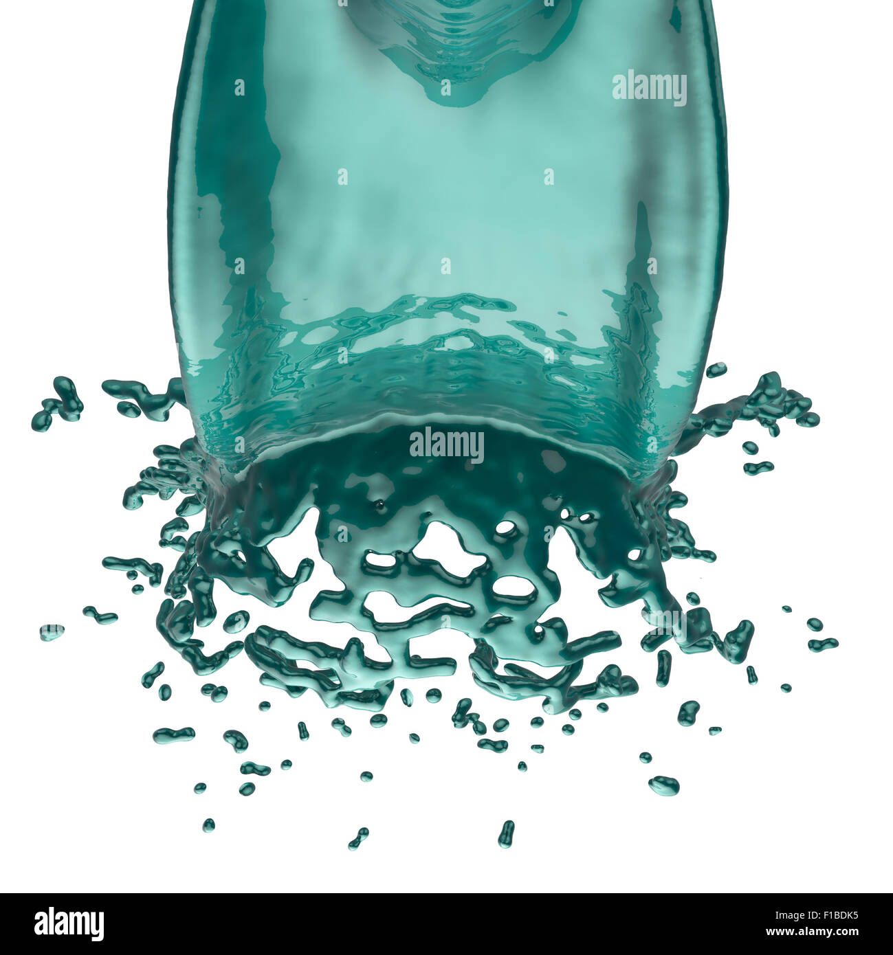 3D paint splash isolated on white background Stock Photo - Alamy